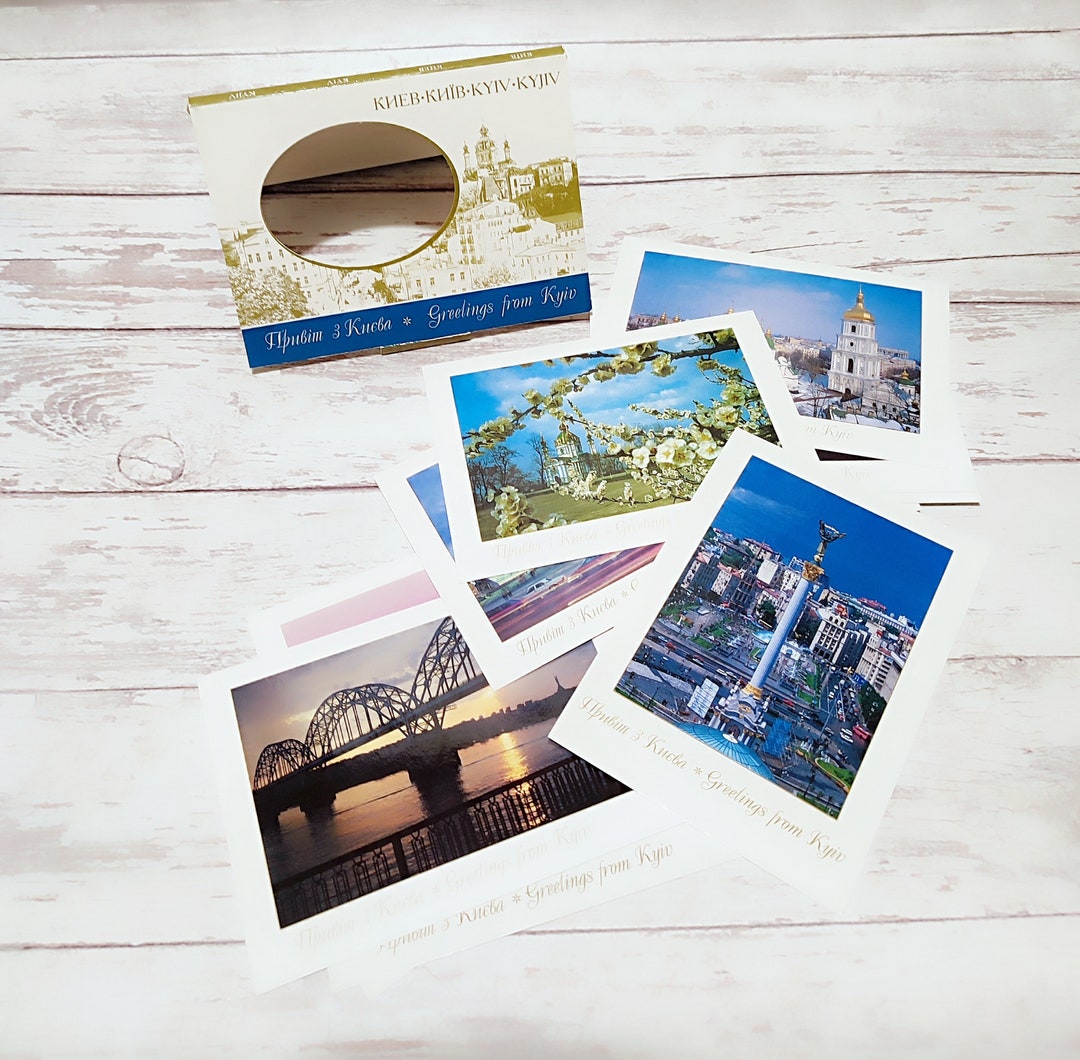 Postcards Greetings From Kyiv, Set of 12pcs, Views of Kiev, Rare ...