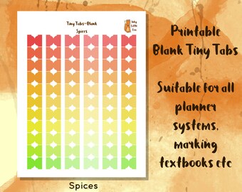 Printable tabs | Etsy