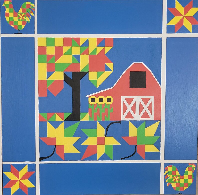 Barn Quilt Fall on the Farm Original Creation - Etsy
