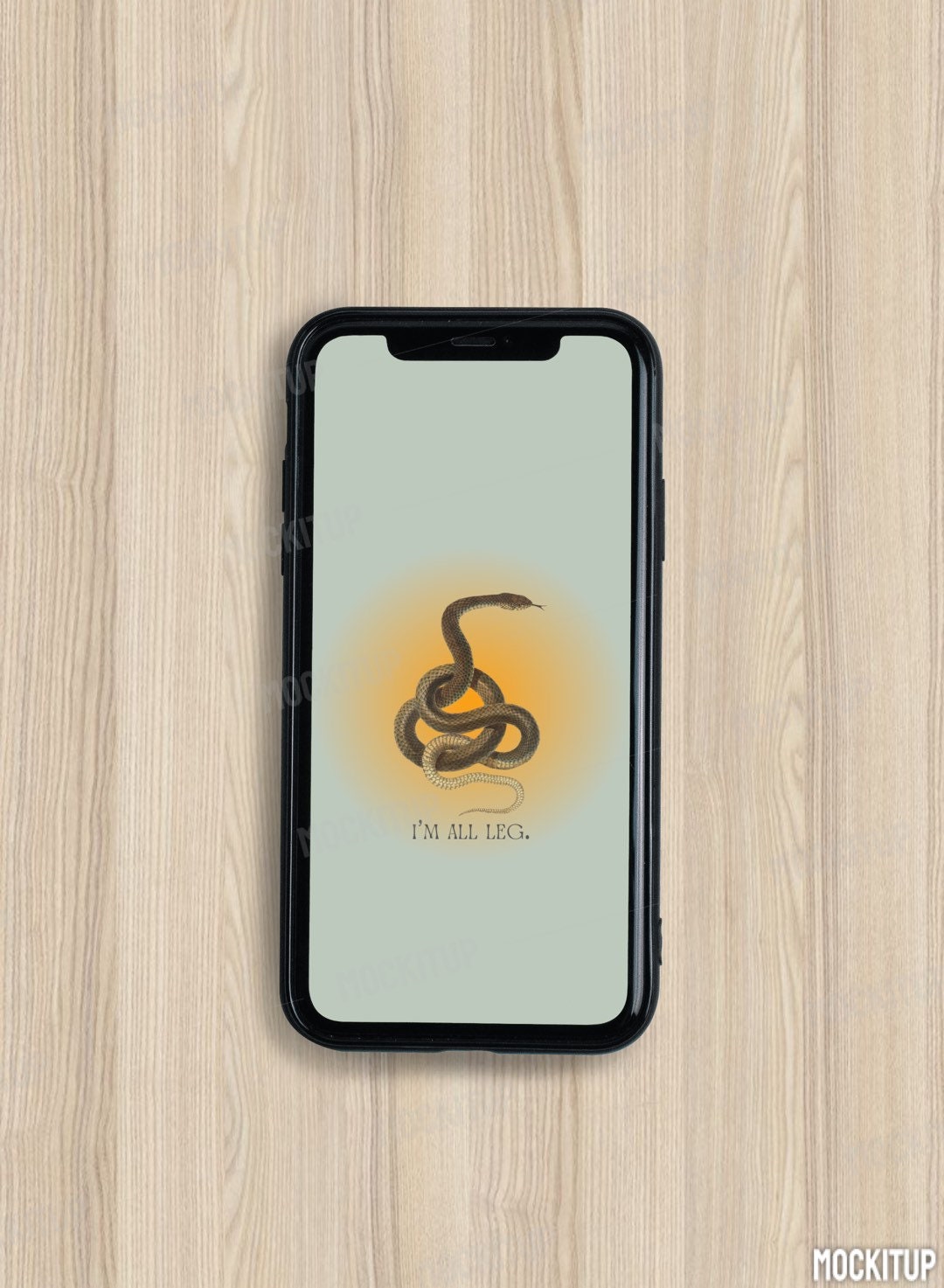 Phone Wallpaper Digital Download Downloadable File Snake Sage Green ...