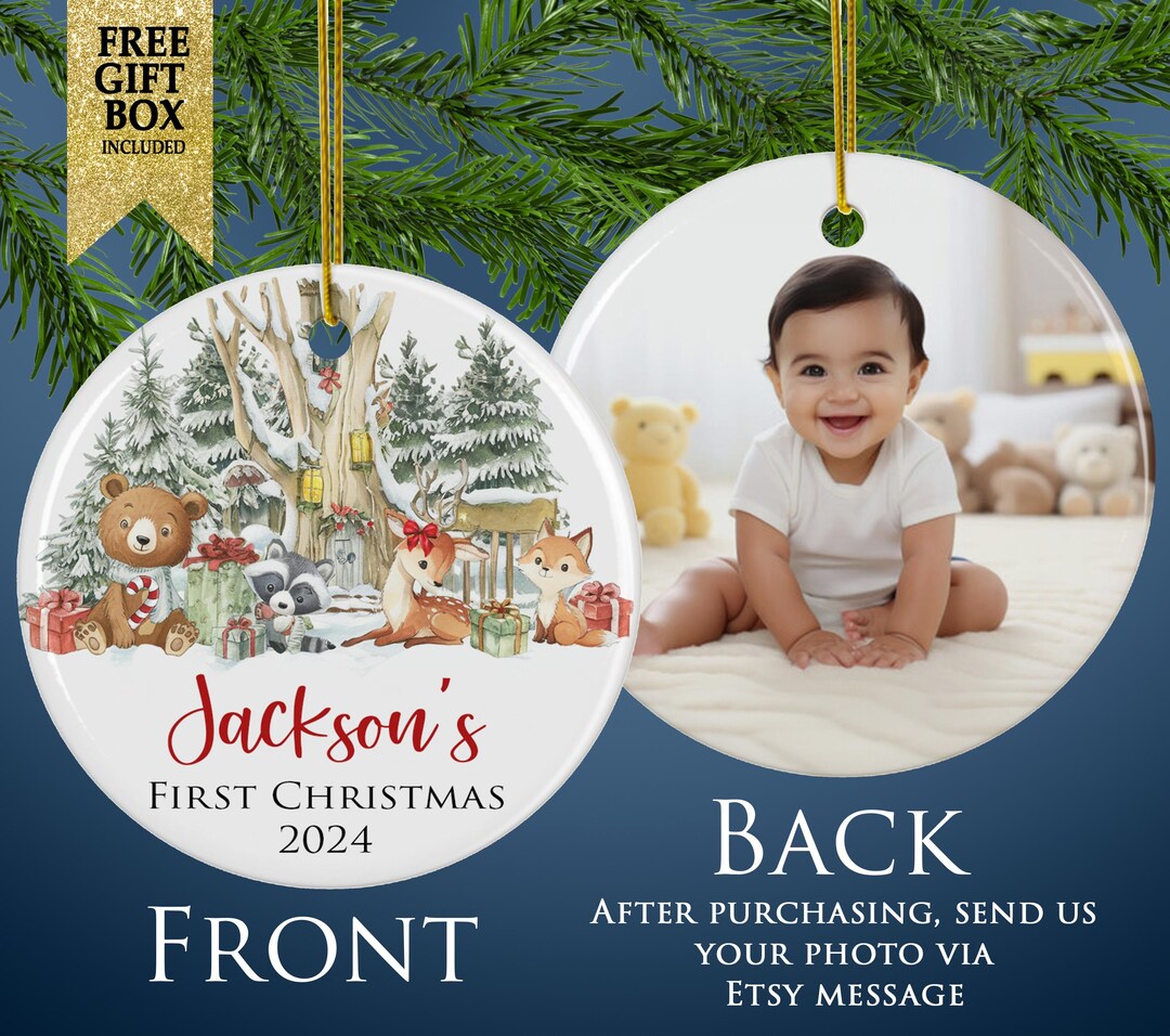 Baby's First Christmas Ornament, Personalized First Christmas Ornament ...