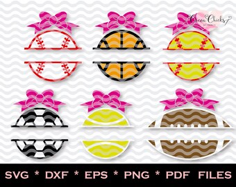 Split football svg | Etsy