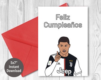 Cristiano Ronaldo Birthday Card - Etsy