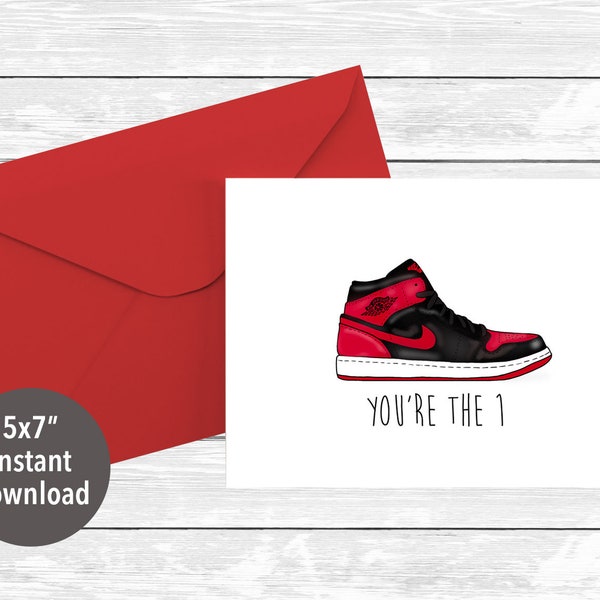 Jordan Sneaker Card - Etsy