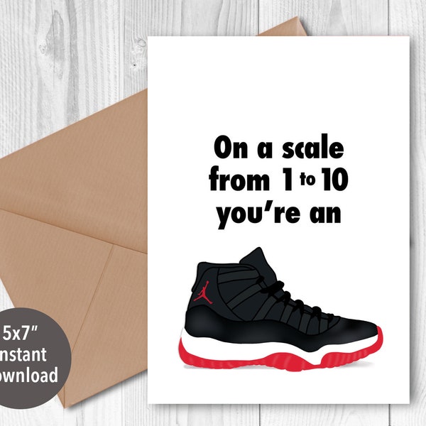 Sneaker Birthday Card - Etsy