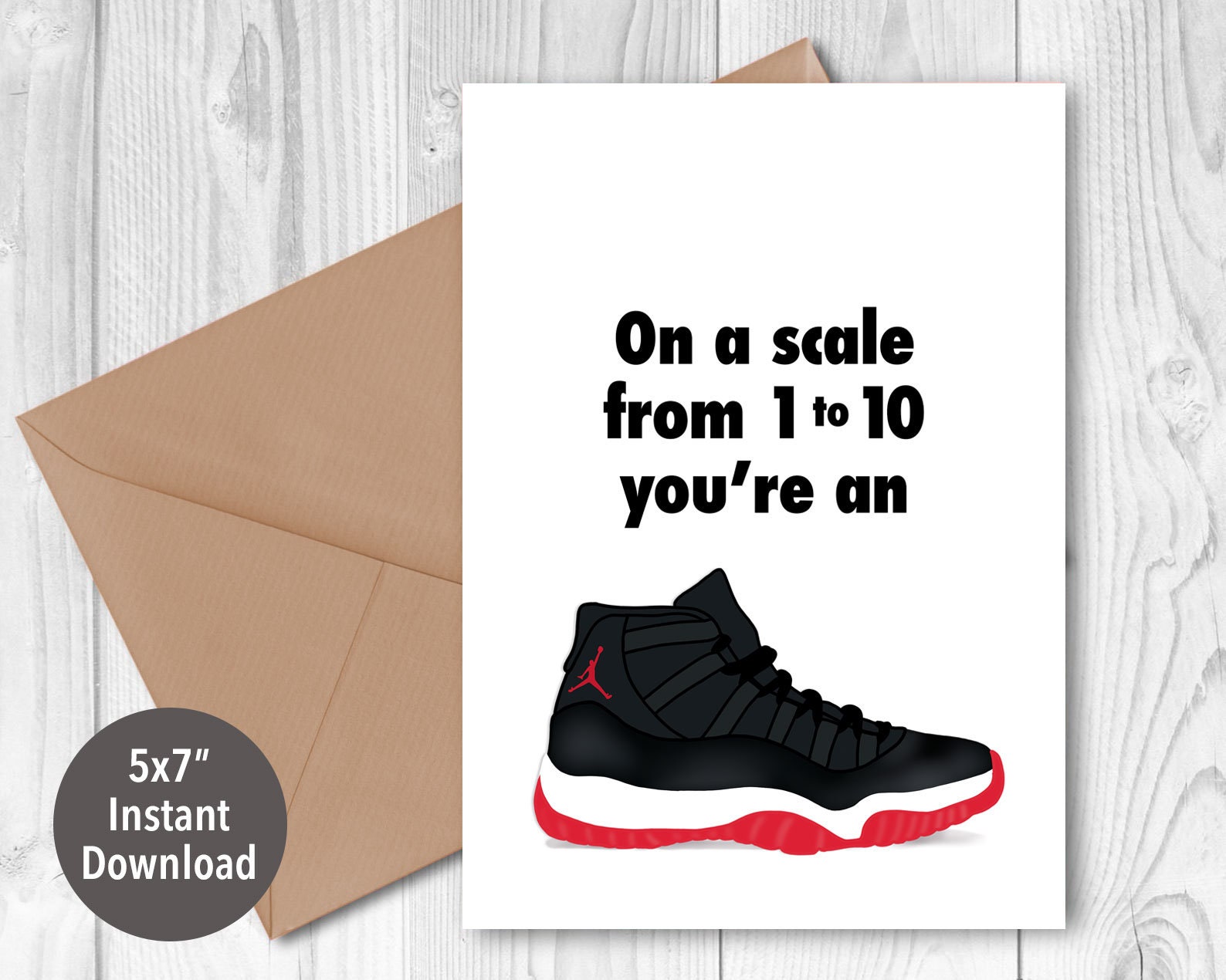 Sneaker Head Card - Etsy