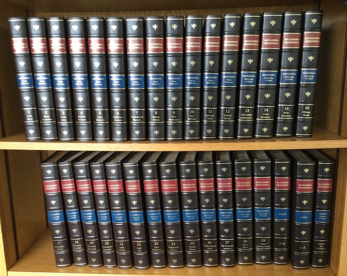 Very Good! Encyclopedia Britannica Heritage Edition, Padded Leather. Gold Gilding. Complete Set ...