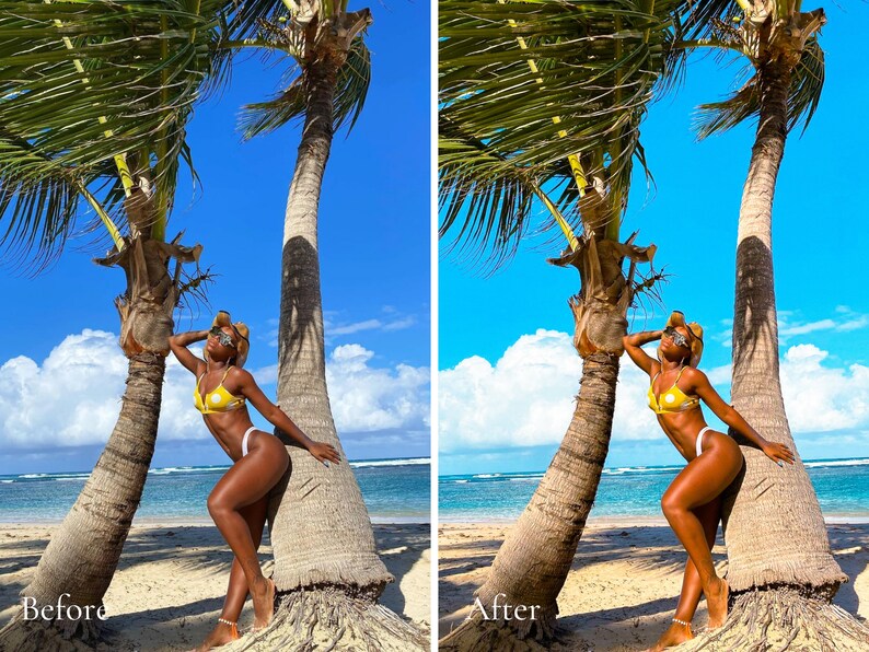 Island Child LIGHTROOM Mobile Desktop Preset Tropical Tulum Caribbean Sunkissed Bahamas Ocean ...