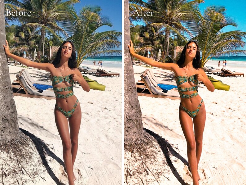 Island Child LIGHTROOM Mobile Desktop Preset Tropical Tulum Caribbean Sunkissed Bahamas Ocean ...