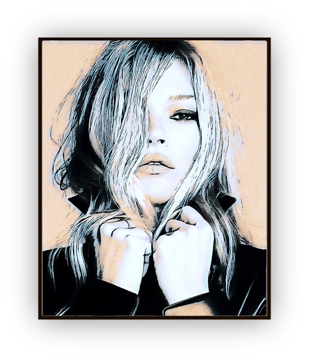 Kate Moss Poster, Top Models Wall Art, Kate Moss Canvas Art, Fashion ...