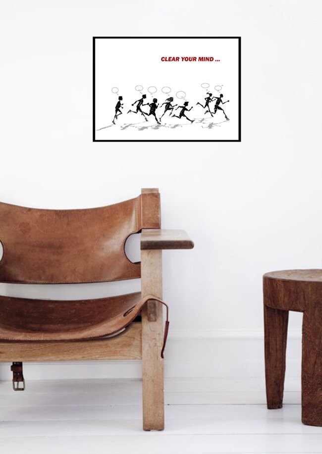 Sport Artwork, Runners Gift, Print From the Original Ink Drawing ...