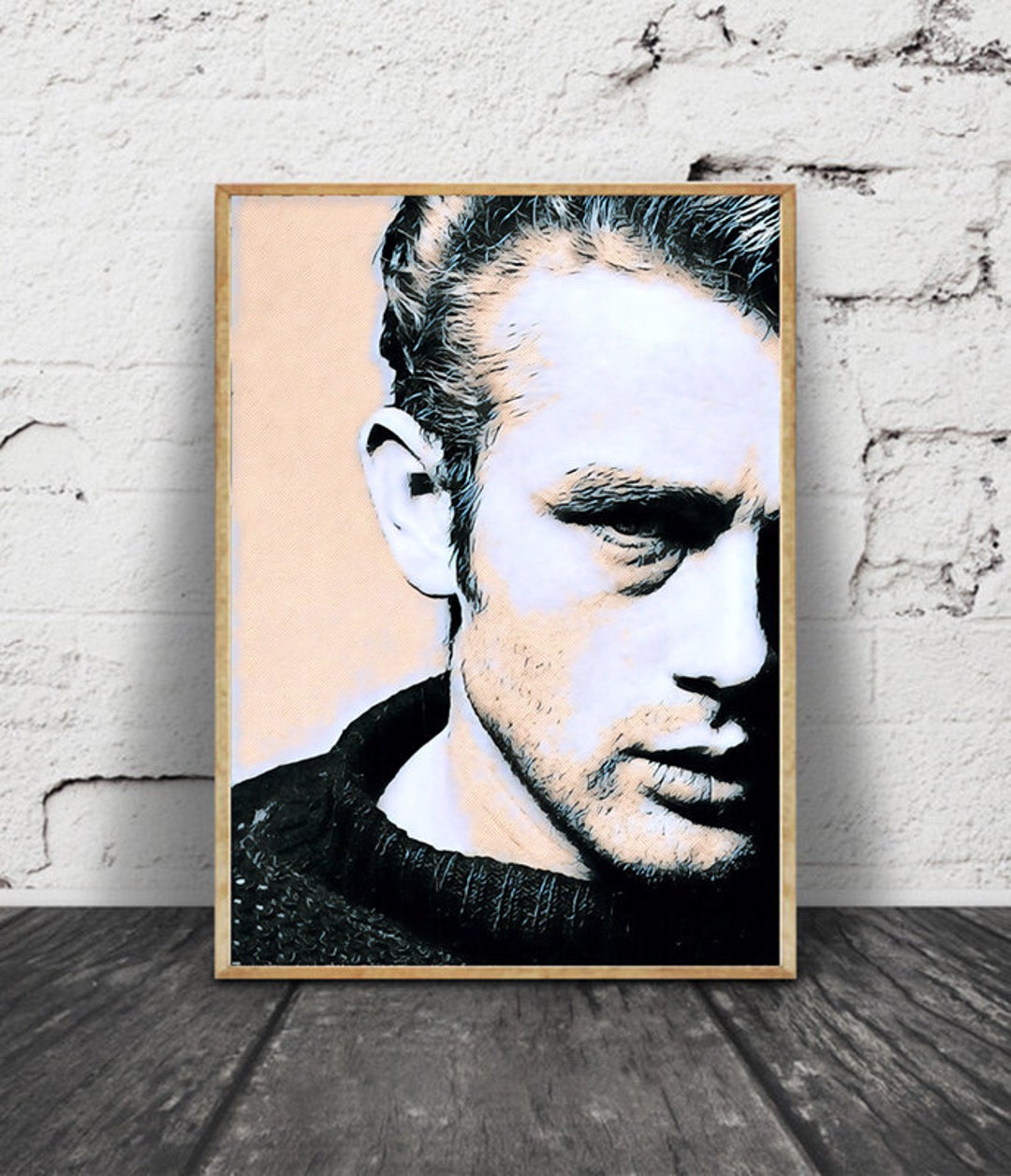 James Dean Art Print, Movie Wall Decor, James Dean Poster, Modern Wall ...