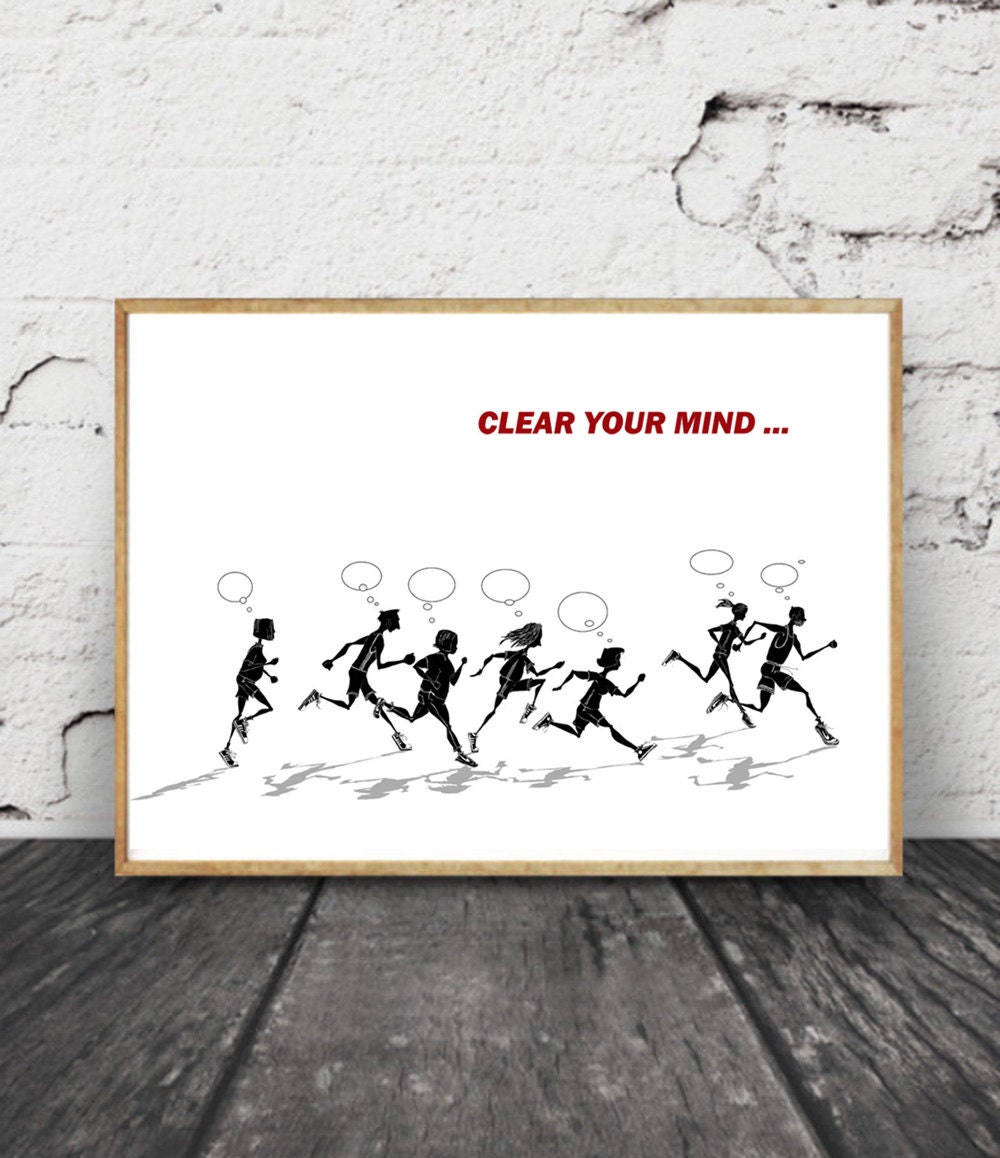 Sport Artwork, Runners Gift, Print From the Original Ink Drawing ...
