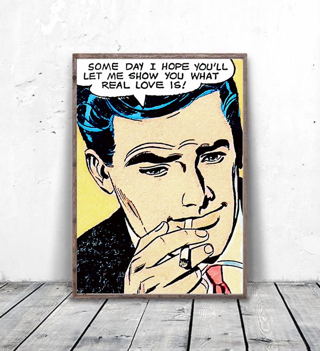 Comic Pop Art Poster, Canvas Pop Art, Modern Wall Art, Comic Art Print ...