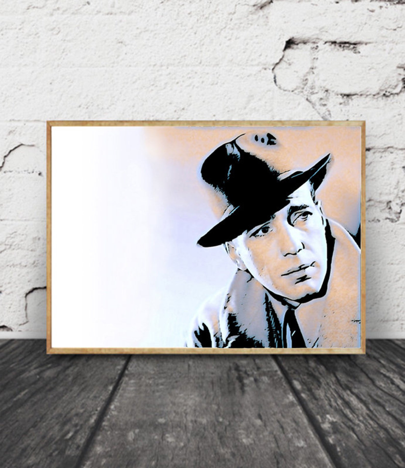 Humphrey Bogart Art Print, Humphrey Bogart Canvas Art, Movie Art Poster ...