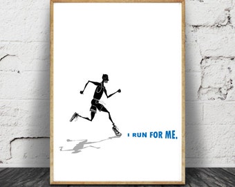 Sport Artwork Runners Gift Print From the Original Ink | Etsy