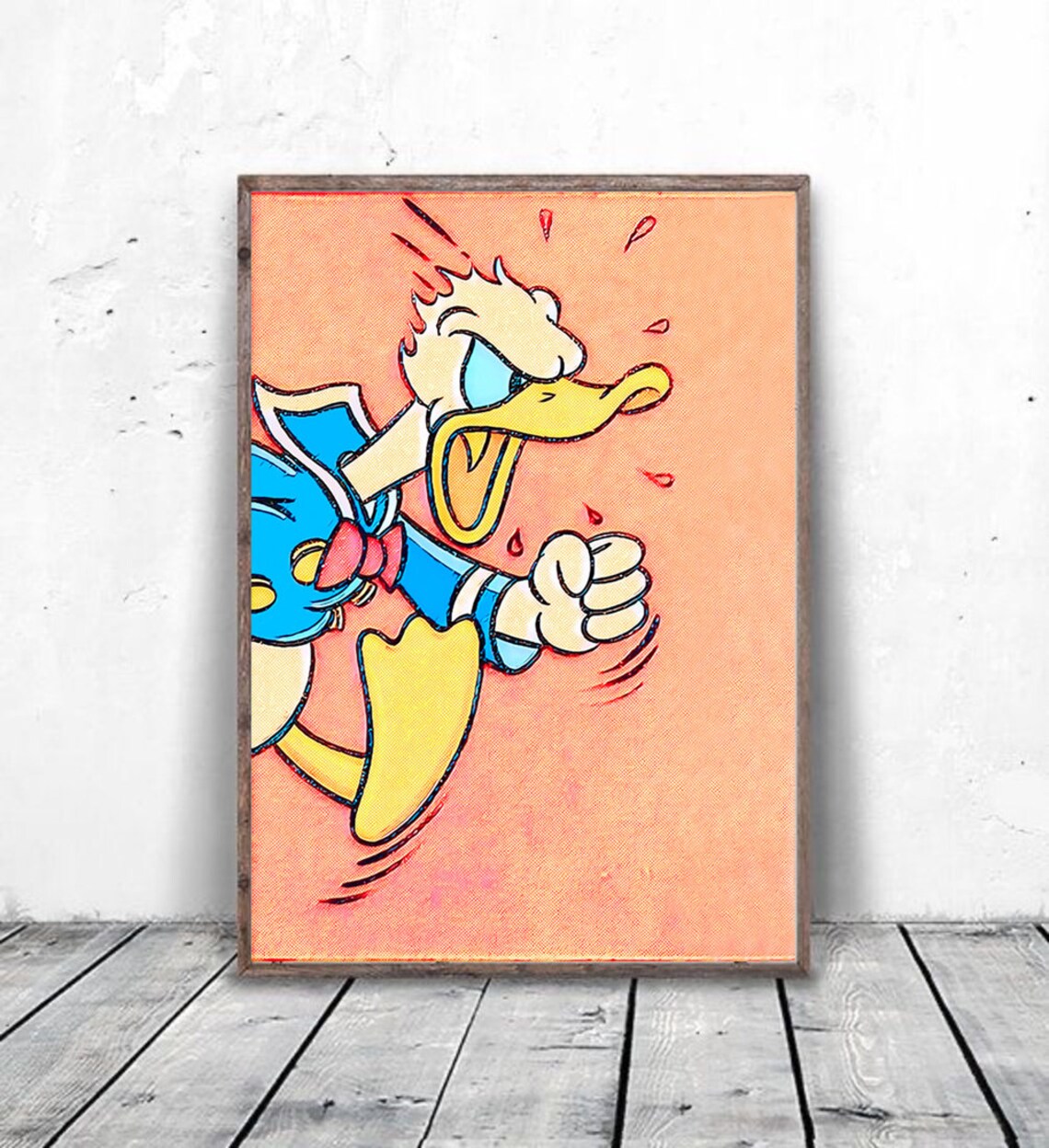 Cartoon Art, Donald Duck Poster, Cartoon Art Print, Donald Duck Canvas ...