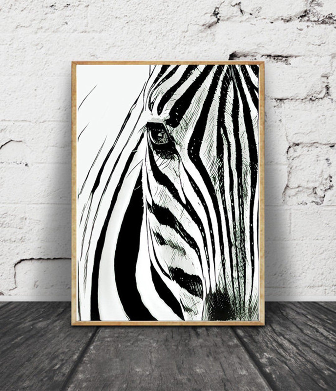 Zebra Wall Art, Modern Wall Art, Minimalist Print, Scandinavian Art ...