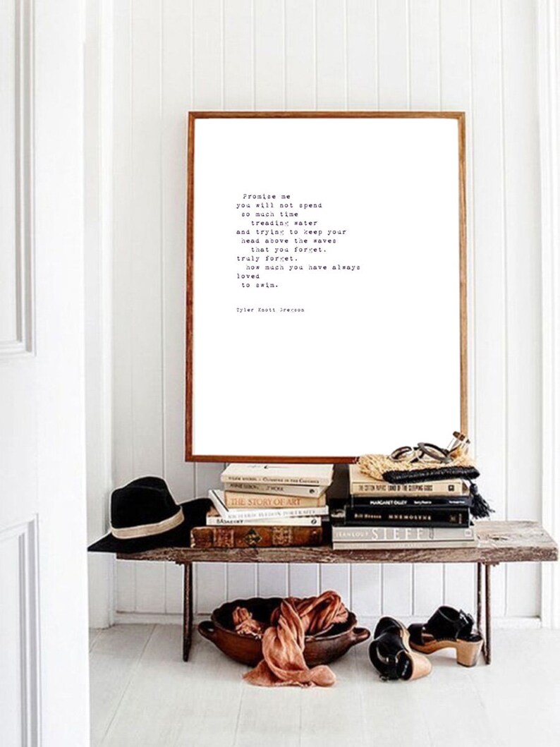 Poem Wall Art, Inspirational Wall Art, Inspirational Quote, Typography ...