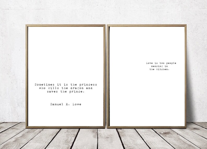 Set of 2 Quote Art Prints, Inspirational Quotes, Gallery Wall, Bundle ...