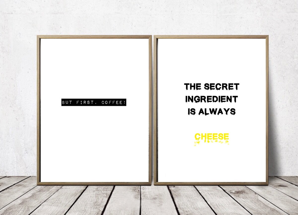 Set of 2 Quote Art Prints, Inspirational Quotes, Gallery Wall, Bundle ...