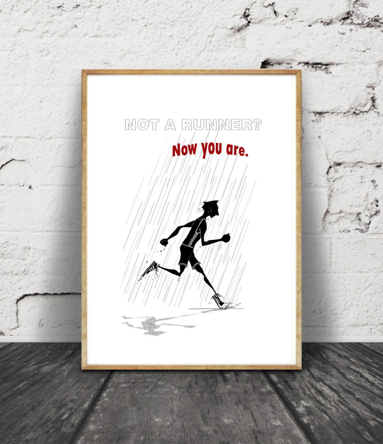Sport Artwork, Runners Gift, Print From the Original Ink Drawing Sports ...