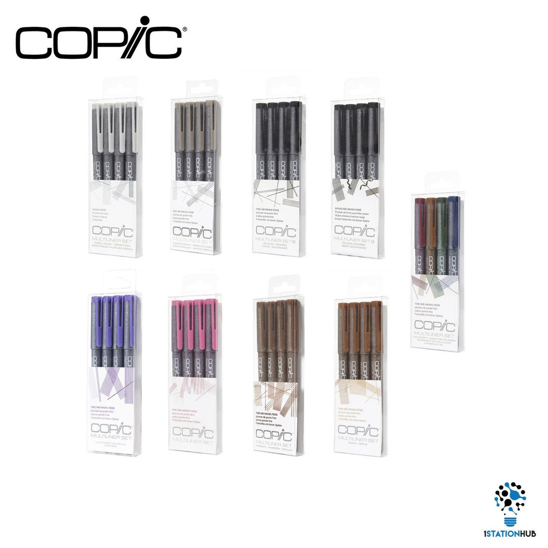 Copic Multiliner | 4 Pieces Pen Set Color Ink | Design Sketch Drawing ...