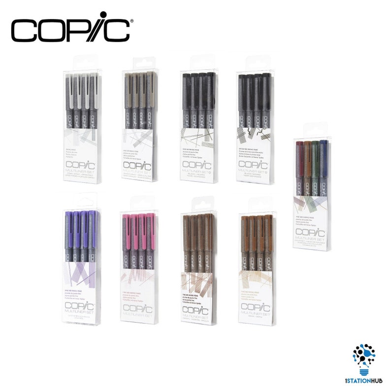 Copic Multiliner 4 Pieces Pen Set Color Ink Design Sketch - Etsy