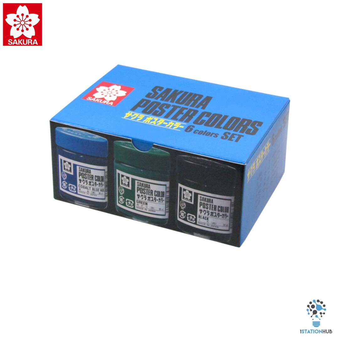 Sakura Poster Colours 30ml - Set of 6/12 Colours | Gouache Painting ...