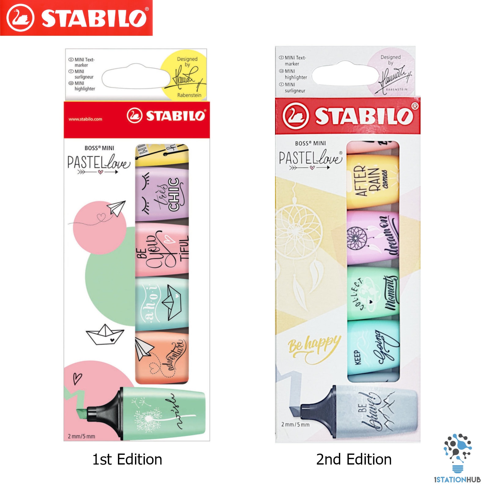 Stabilo Boss MINI Pastel Love Highlighter Marker Assorted - Etsy Australia
