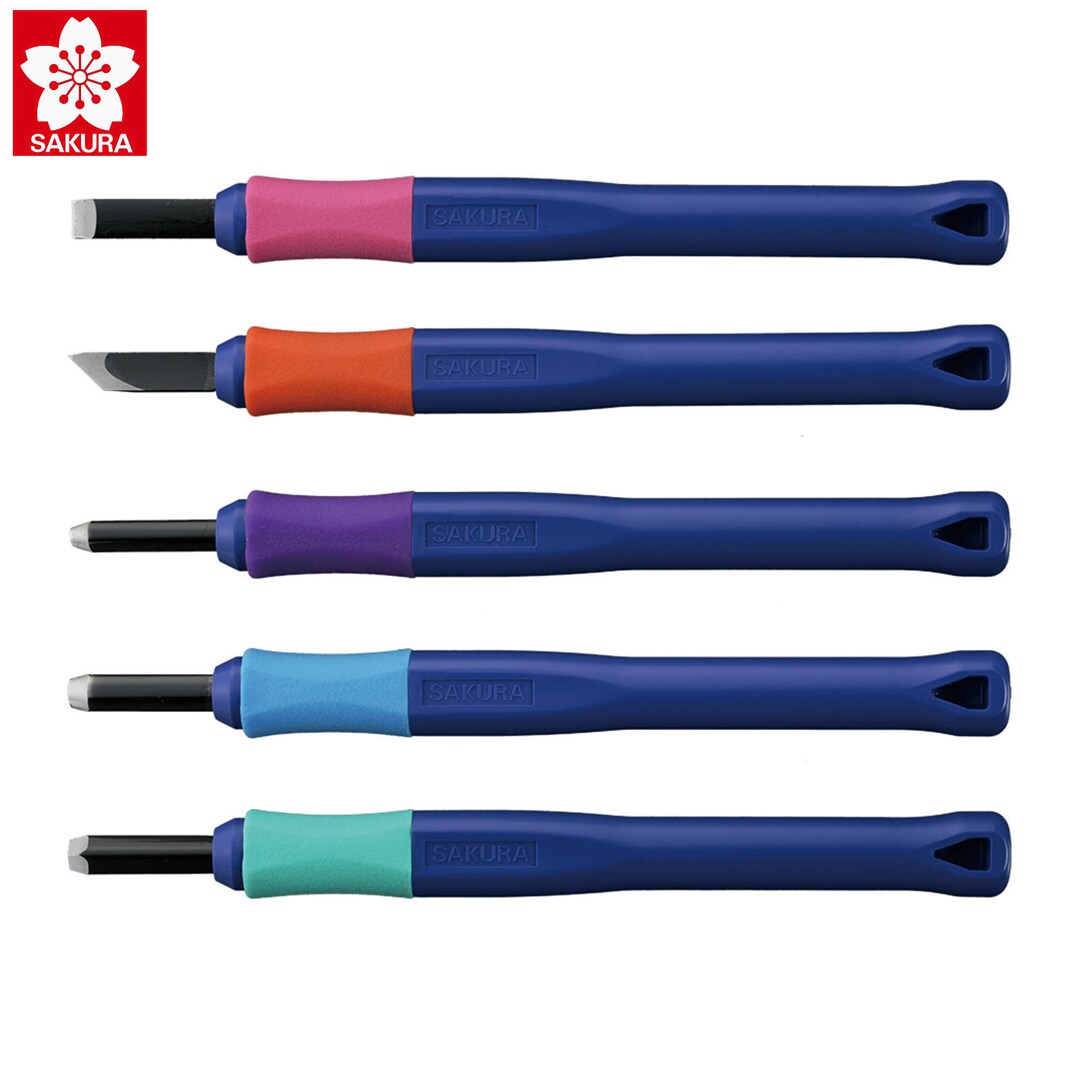 Original Sakura 5 Piece Art Carving Tool Set | Arts Wood Carve Tools ...