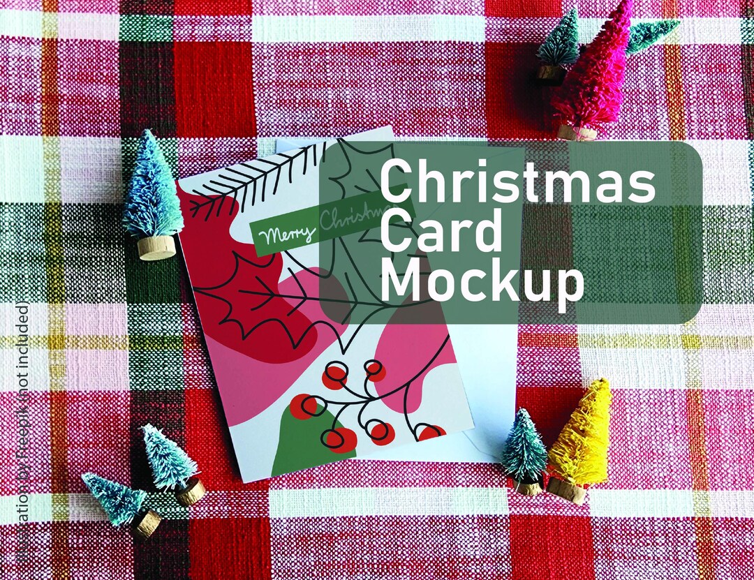 Christmas Invitation Mockup, Card Mockup Photoshop PSD - Etsy