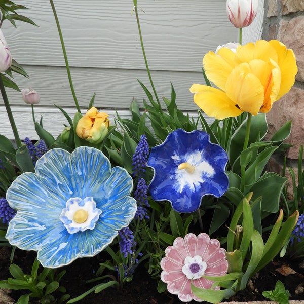 Ceramic Garden Flowers - Etsy