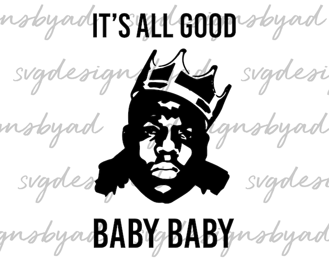 Notorious BIG Svg, Notorious BIG Clip Art, Biggie Smalls Svg, Baby ...