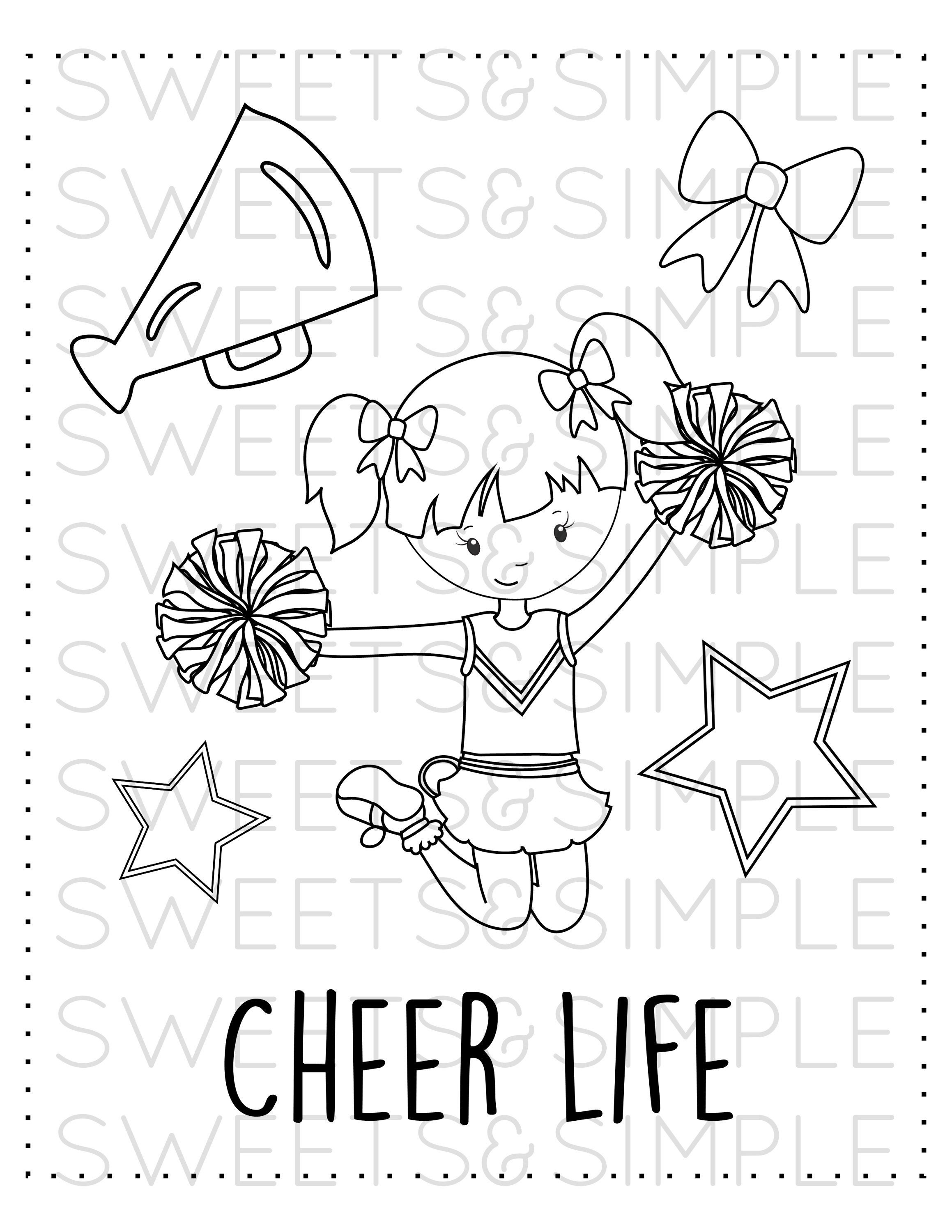 Cheerleaders Drawing For Kids