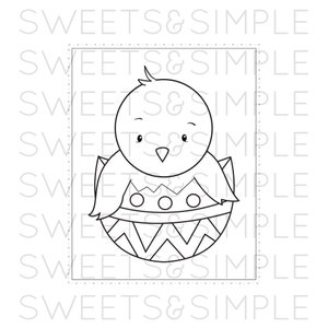 Easter Coloring Page, Easter Coloring Sheet, Baby Chick, Easter Egg ...