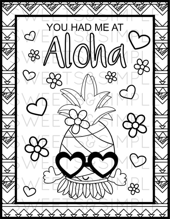 Aloha Coloring Page