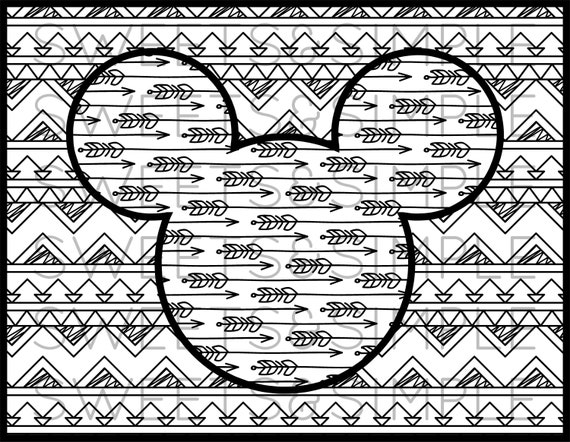 Mickey Mouse Head Coloring Pages