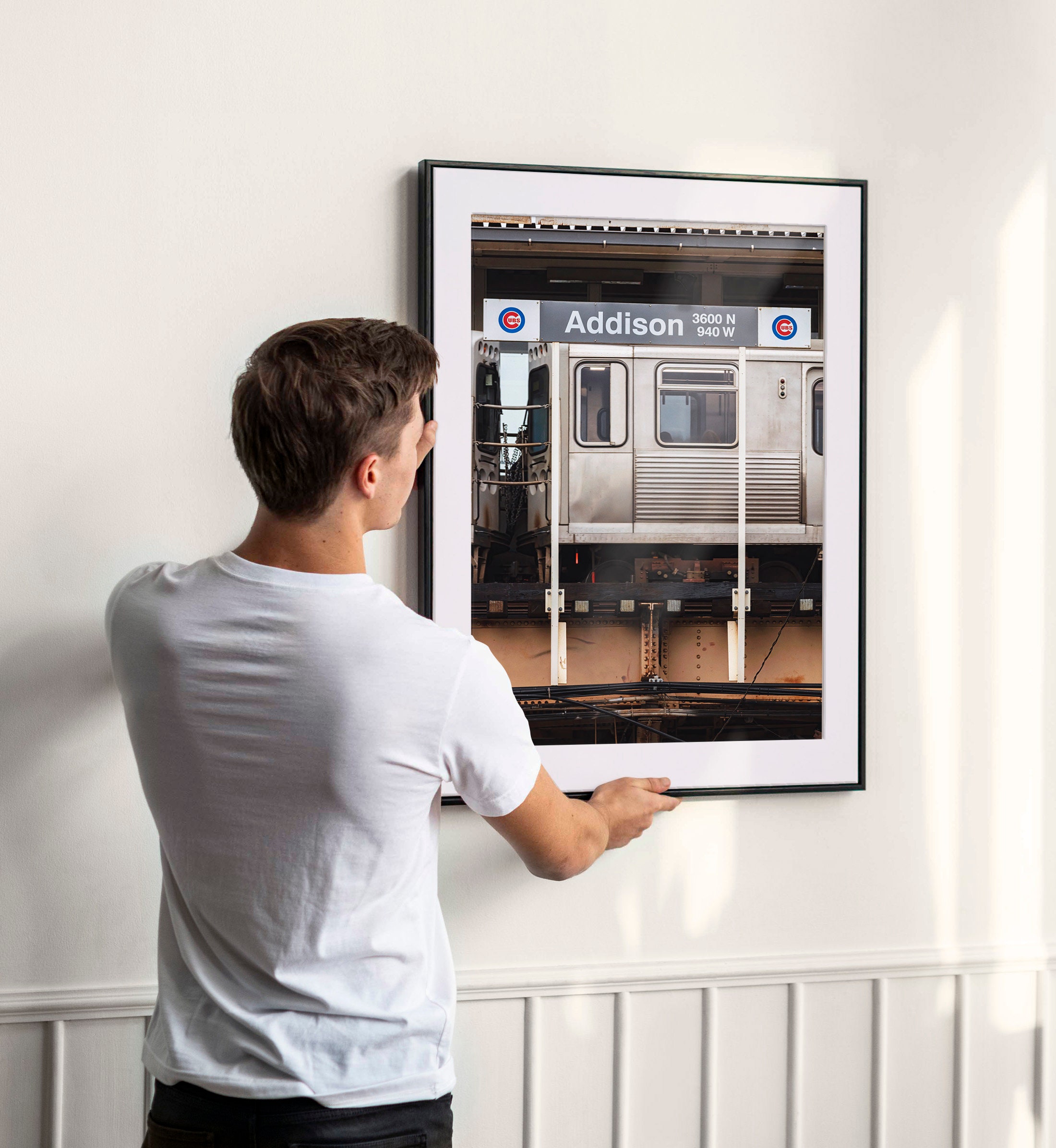 Addison Red Line Chicago Cubs Decor Chicago Sports Fan - Etsy