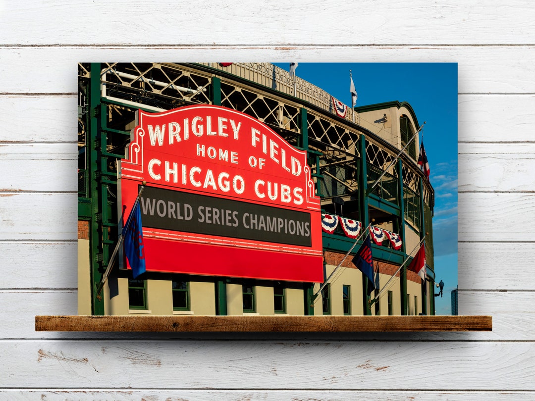 Wrigley Field Marquee - World Series Cubs, Chicago Cubs Decor, Chicago ...