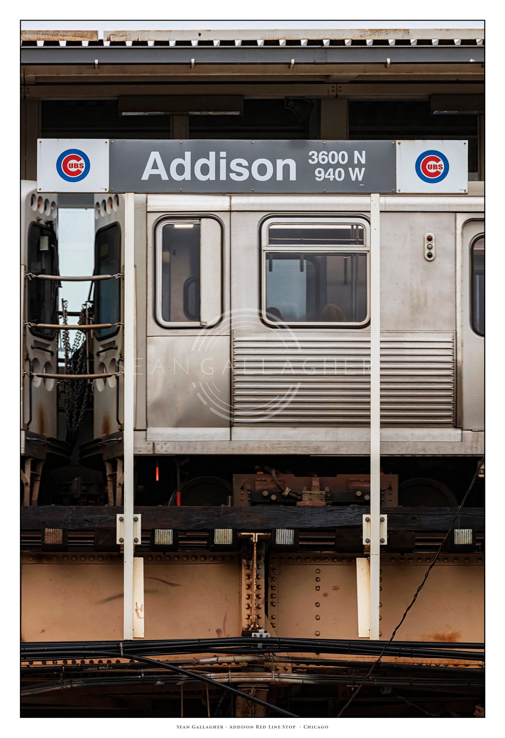 Addison Red Line Chicago Cubs Decor Chicago Sports Fan - Etsy