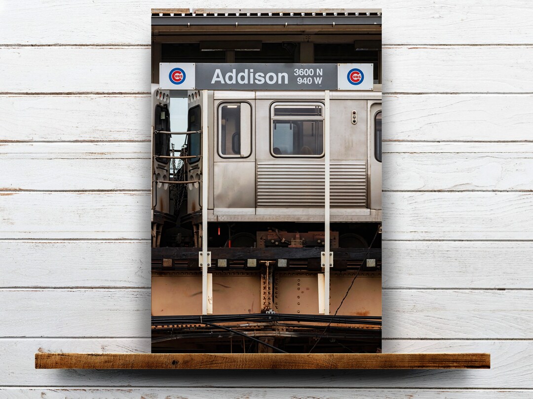 Addison Red Line - Chicago Cubs Decor, Chicago Sports Fan, Chicago Wall ...