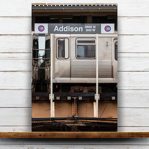 Addison Red Line Chicago Cubs Decor, Chicago Sports Fan, Chicago Wall ...