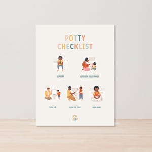 Potty Training Checklist Printable, Kids, Toddler Toilet Training ...