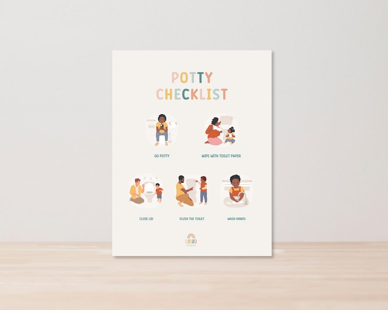 Potty Training Checklist Printable, Kids, Toddler Toilet Training ...