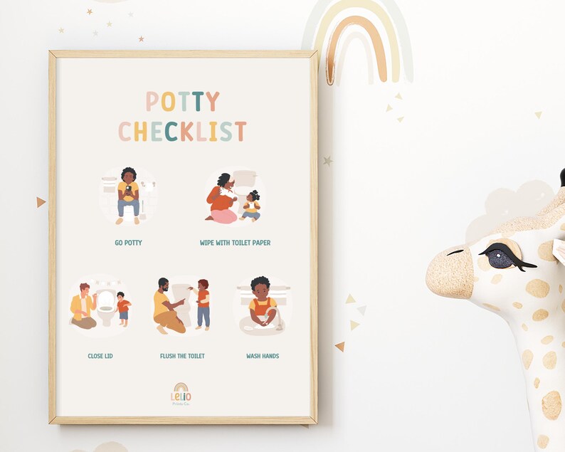 Potty Training Checklist Printable, Kids, Toddler Toilet Training ...