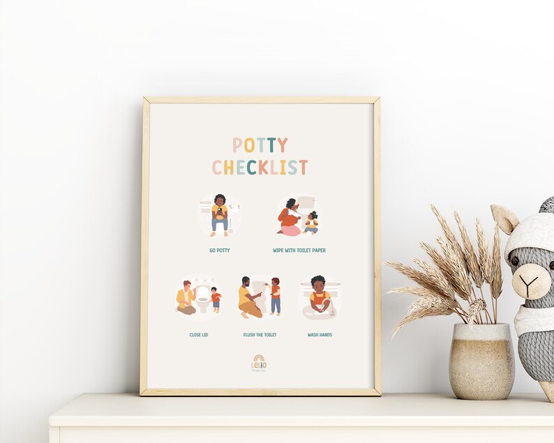 Potty Training Checklist Printable, Kids, Toddler Toilet Training ...