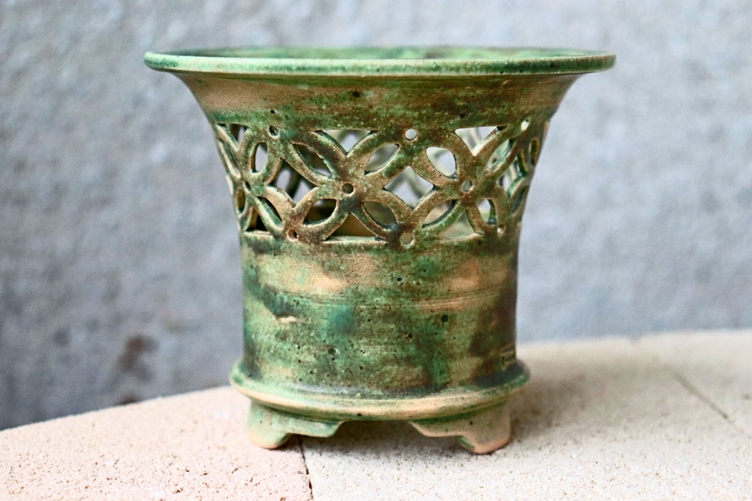 OOAK Furan Orchid Pot Fu Ran Pot Blue Pot Neofinetia Pot - Etsy