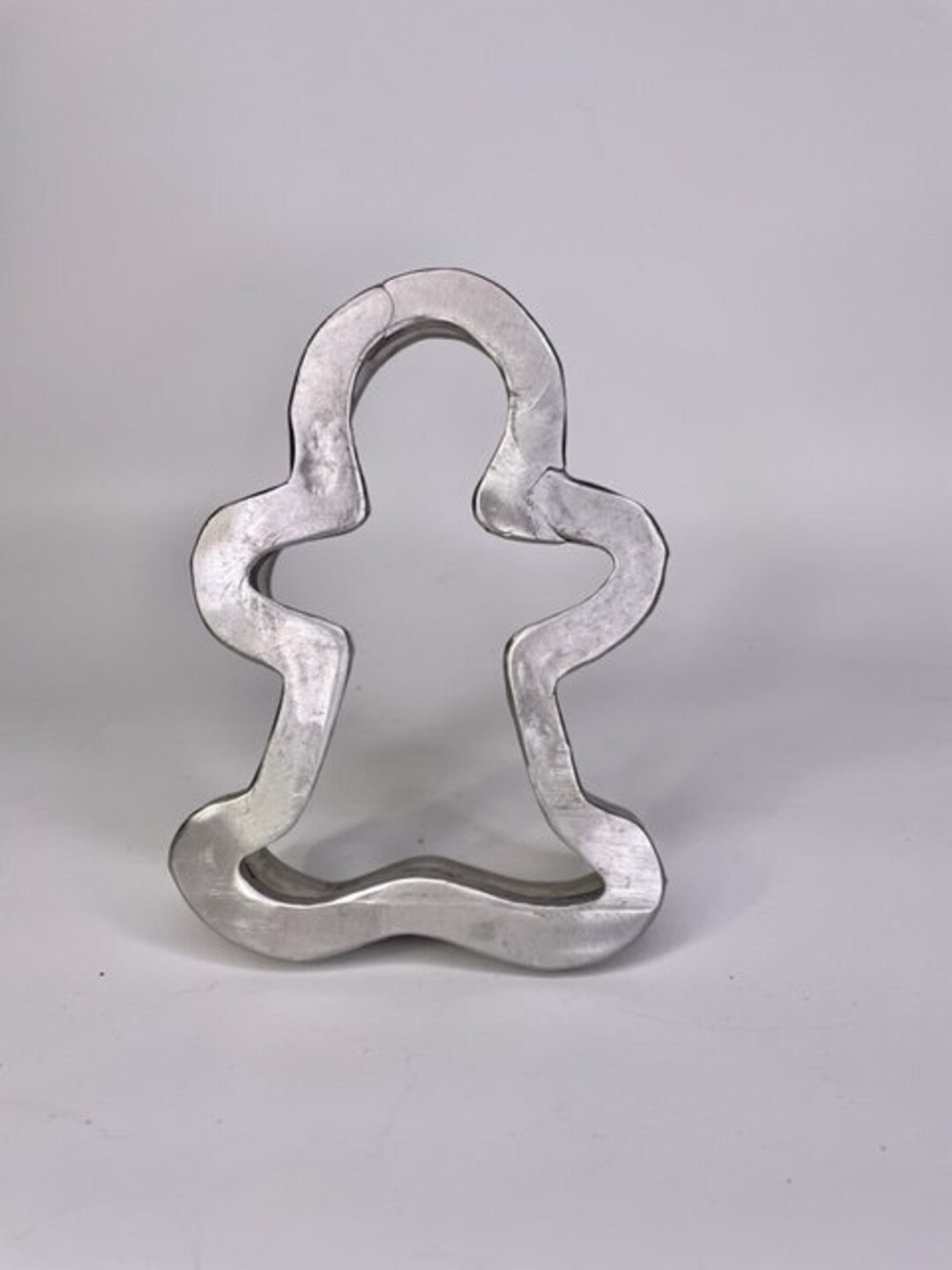 1930s Antique Large Aluminum Hand Crafted Gingerbread Man Cookie Cutter ...