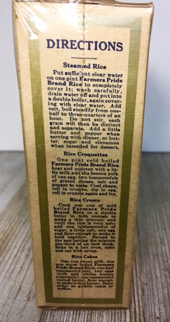 1940s Farmers Pride Blue Rose Rice and Matches/hoosier | Etsy